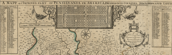 Philadelphia, Pennsylvania - 1687 Colonial Map – Battle Archives