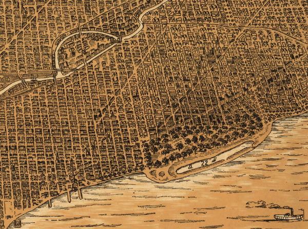 Chicago, Illinois - 1892 Bird's Eye View Map – Battle Archives