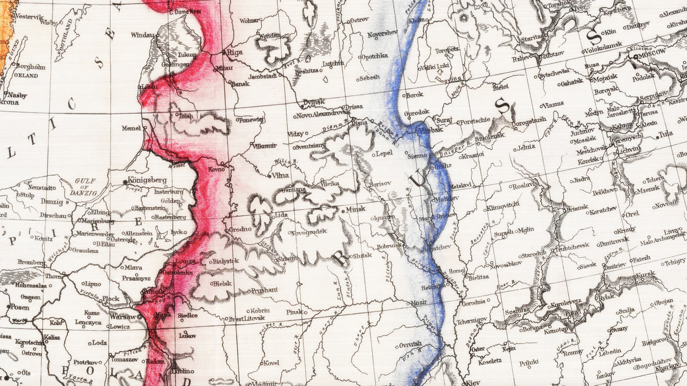 European Theater of Operations Color Map from 1944-1945