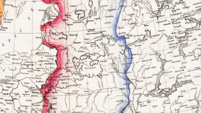 European Theater of Operations Color Map from 1944-1945