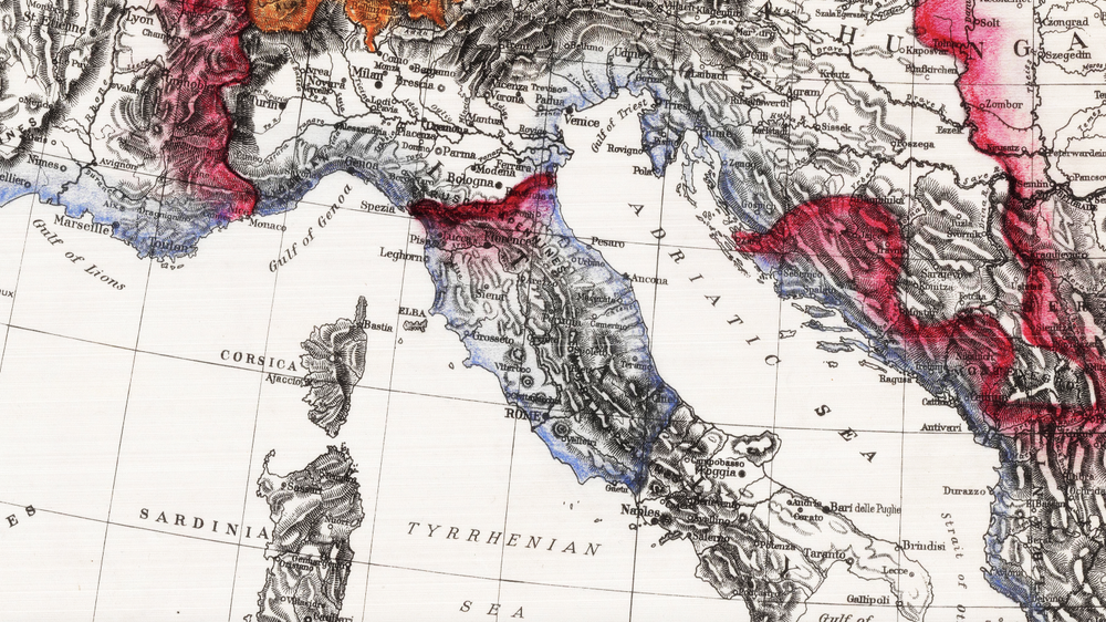 European Theater of Operations Color Map from 1944-1945