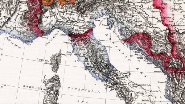 European Theater of Operations Color Map from 1944-1945