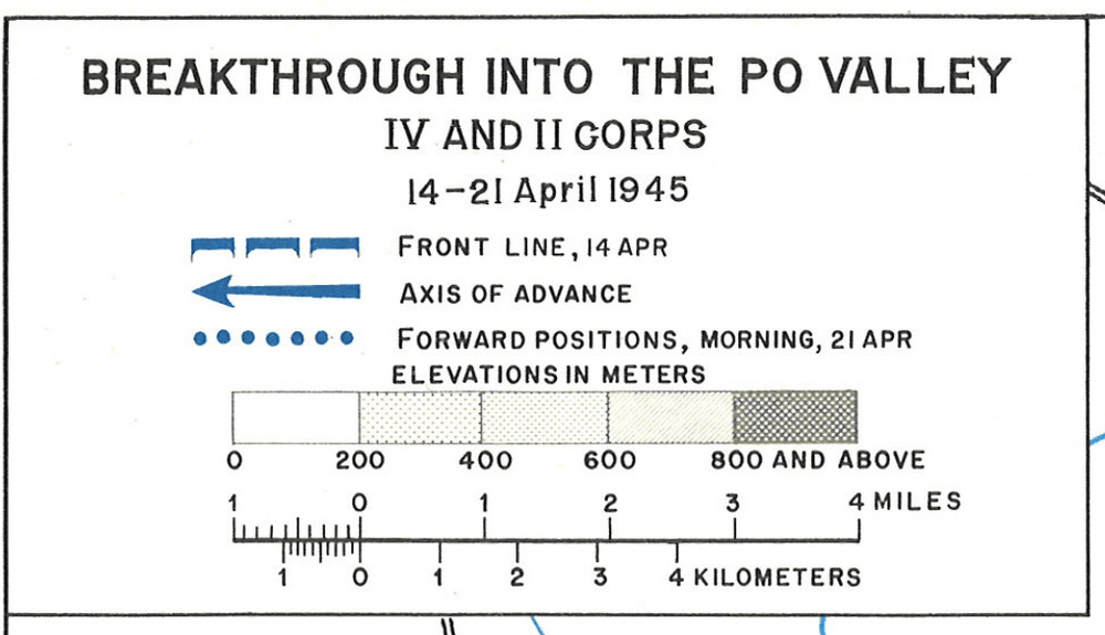 Po Valley, Italy 1945 Battle Map
